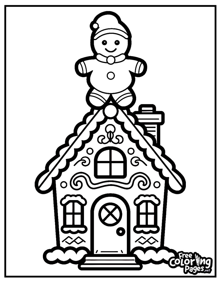 Gingerbread Man Coloring Pages | Gingerbread House Coloring Pages ...