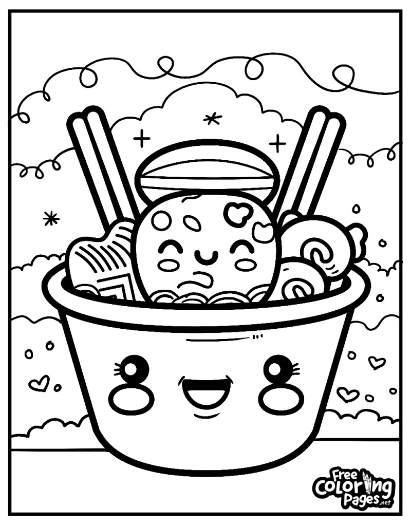 Cute Food Coloring Pages - Free Coloring Pages
