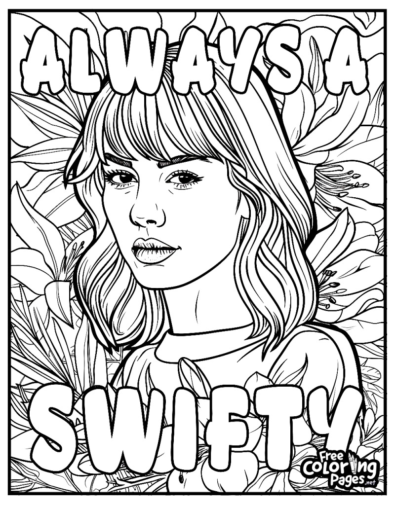 Taylor Swift Coloring Pages | Taylor Swift Coloring Sheets ...