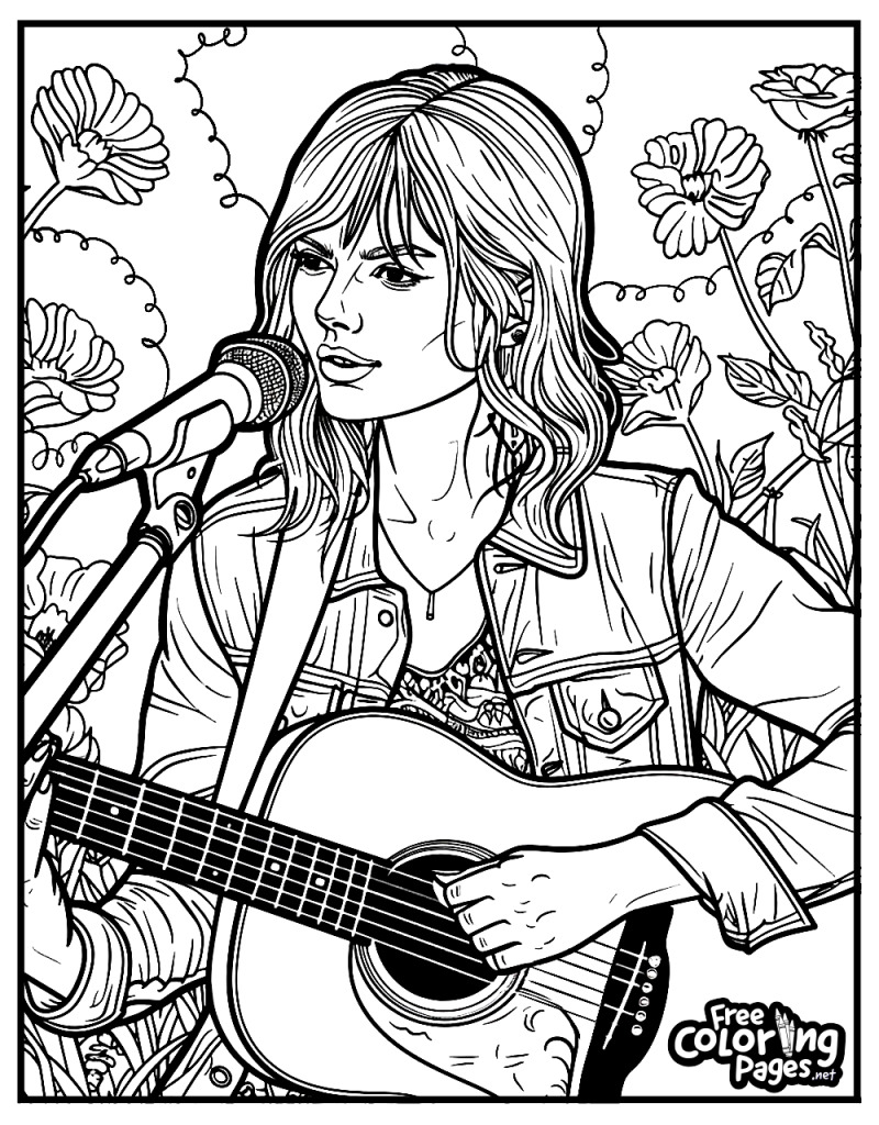 Taylor Swift Coloring Pages | Taylor Swift Coloring Sheets ...