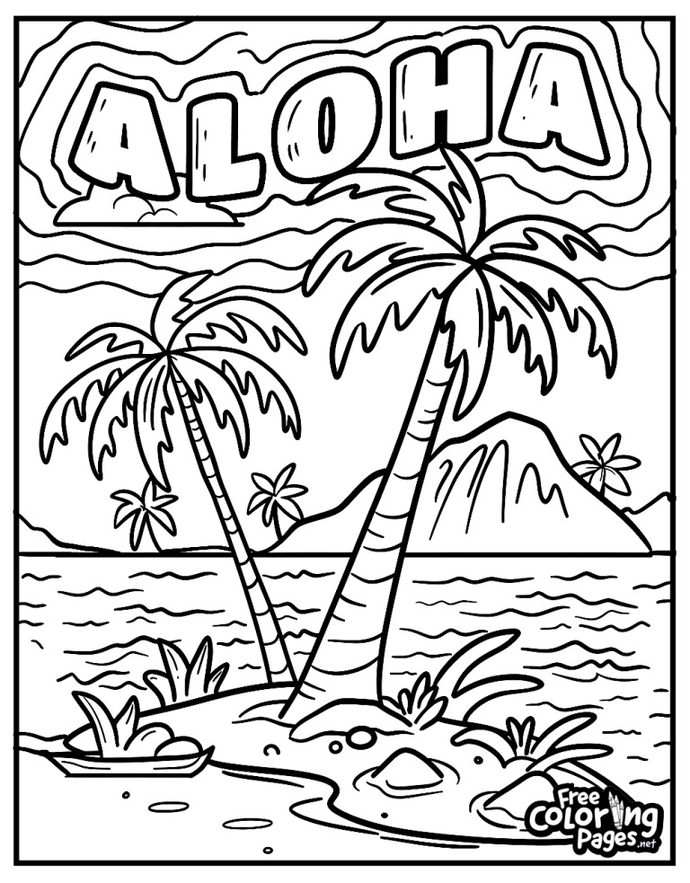 Hawaii Coloring Pages - Free Coloring Pages