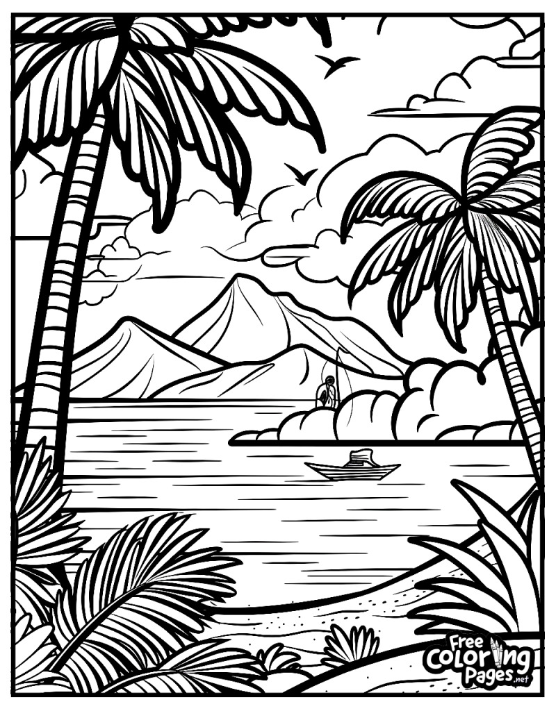 Hawaii Coloring Pages - Free Coloring Pages