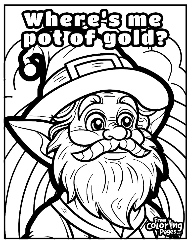 St. Patrick - Leprechaun Coloring Pages - Free Coloring Pages
