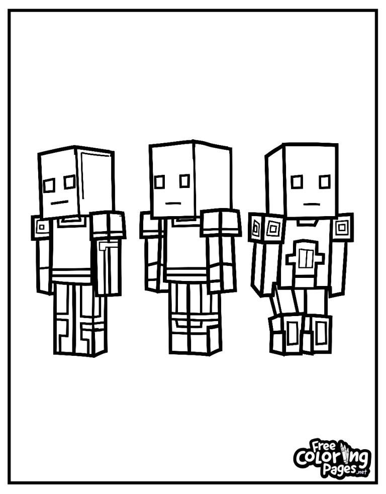 Minecraft Coloring Pages - Free Coloring Pages